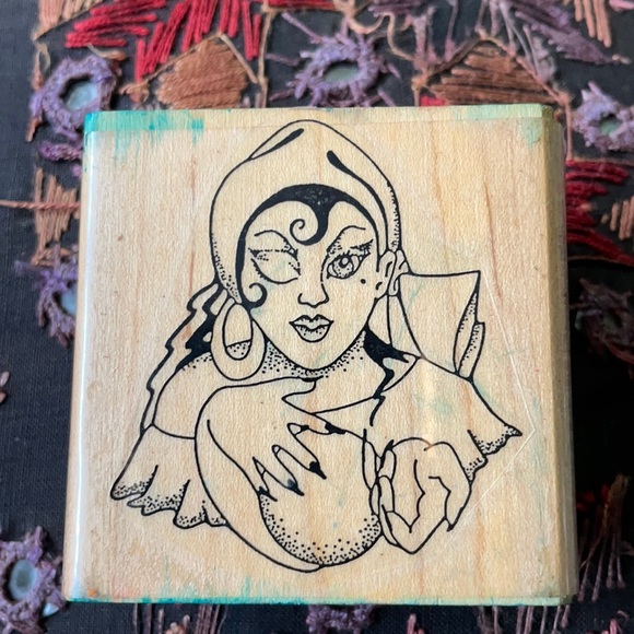 Other | Vintage Gypsy Witch Stamp 1994 | Poshmark